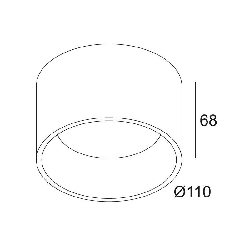 Delta Light DIRO SBL S ON IP Plafondlamp